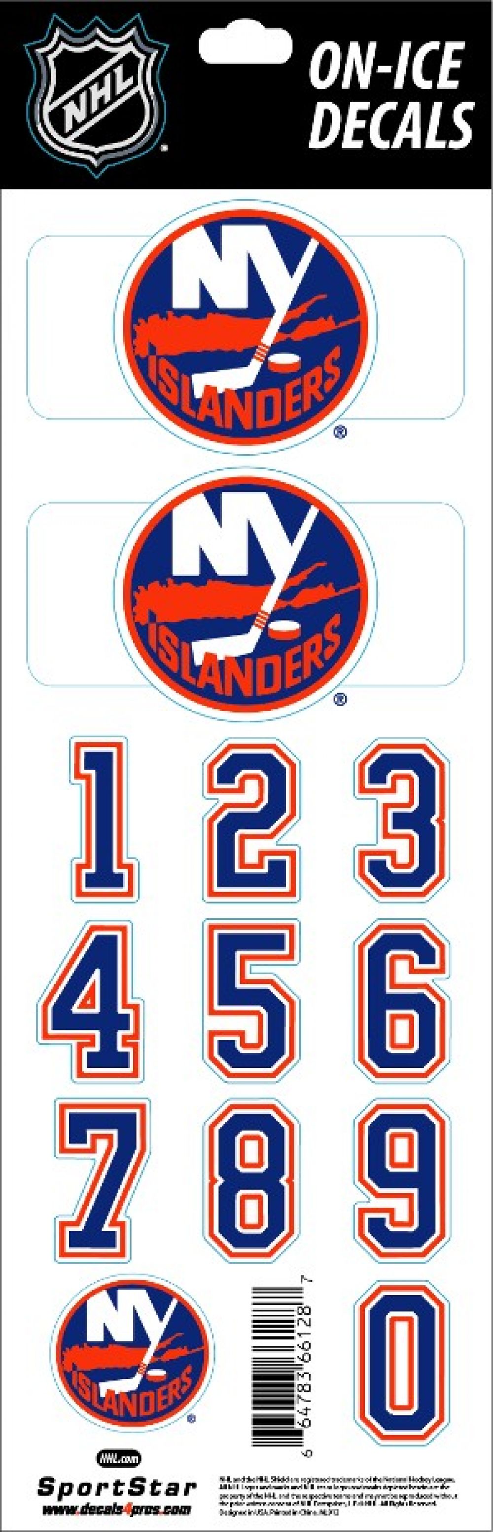 NHL New York Islanders Decals — White (Retro)